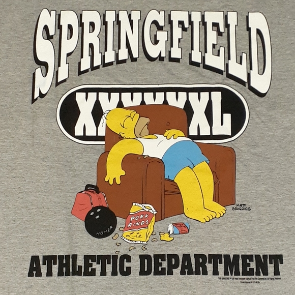 Vintage | Shirts | New 998 Homer Simpson Springfield Shirt Vintage Tee ...